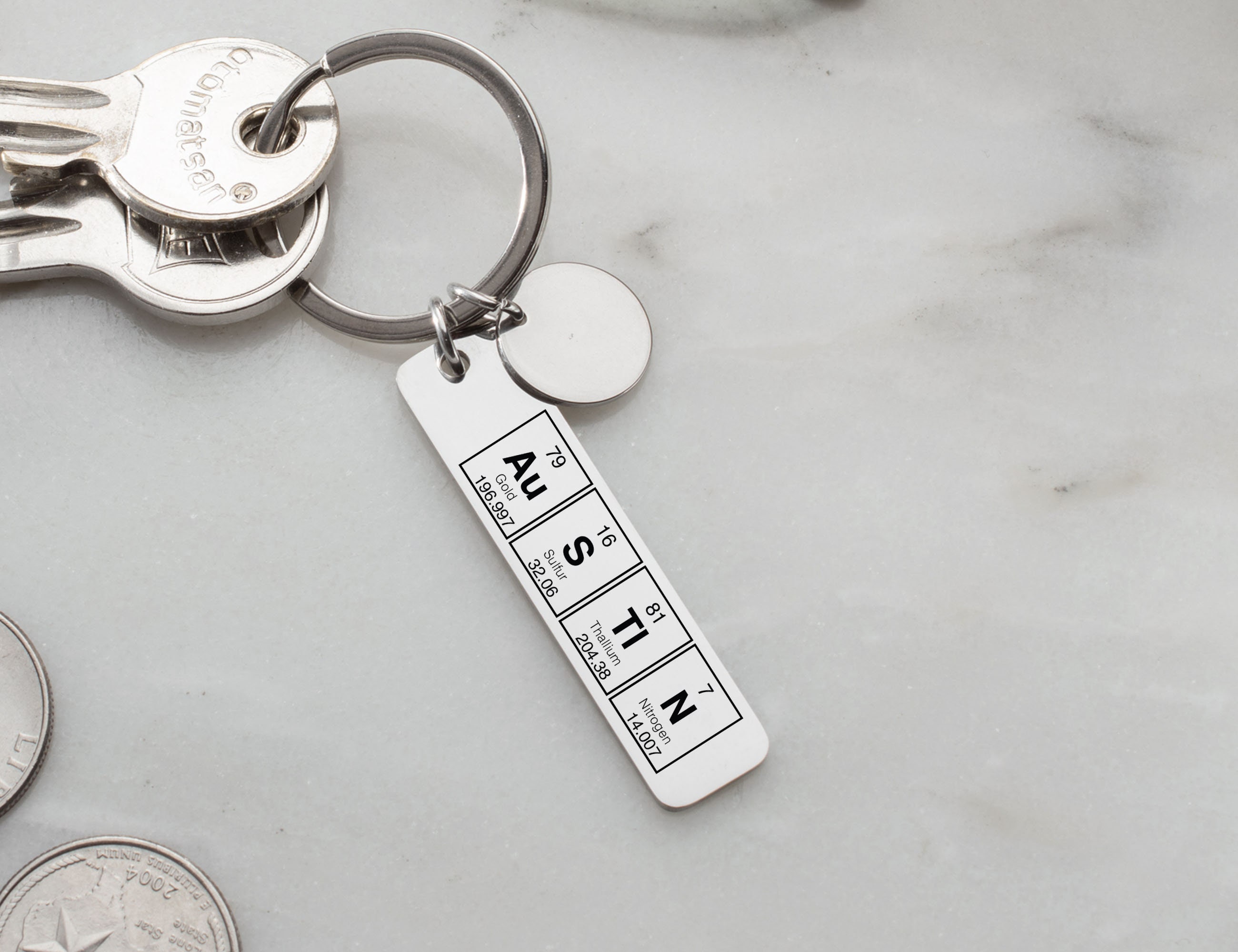 Custom Periodic Table Element Name Keychain: Science Geek Gift - Etsy
