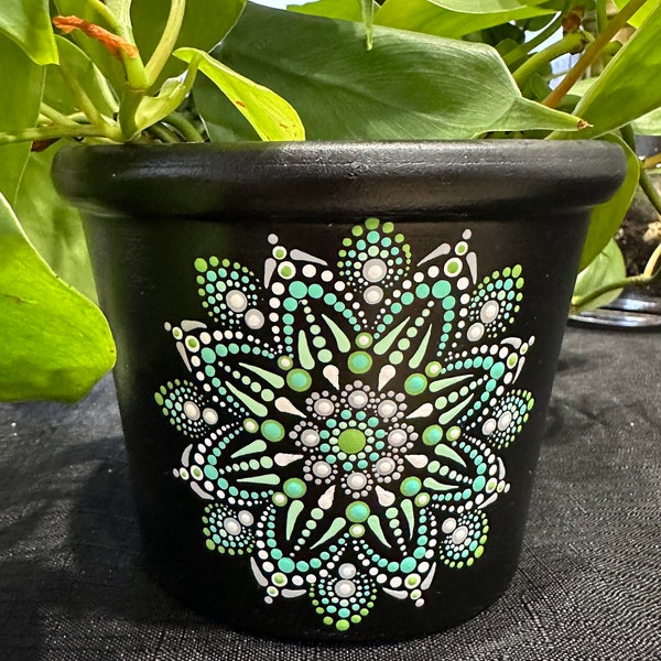 Hand Painted Pot - Etsy