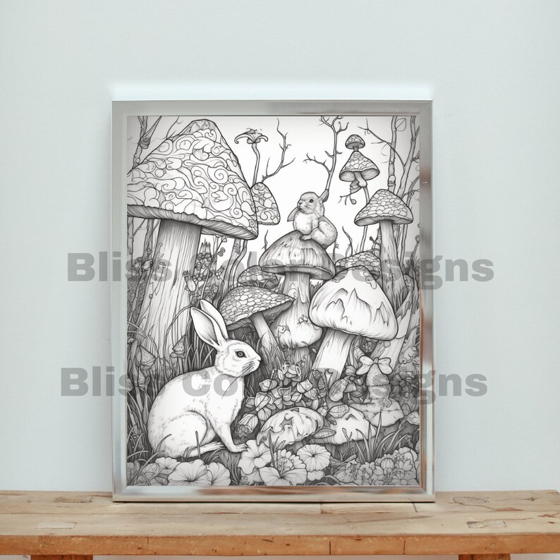 20 Fairytale Bunnys Coloring Pages Digital PDF/PNG - Etsy