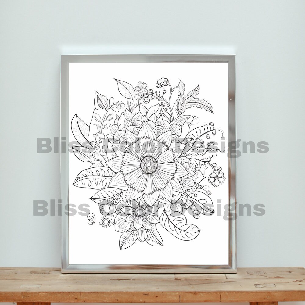 20 Mandala Flowers Coloring Pages Digital PDF/PNG - Etsy