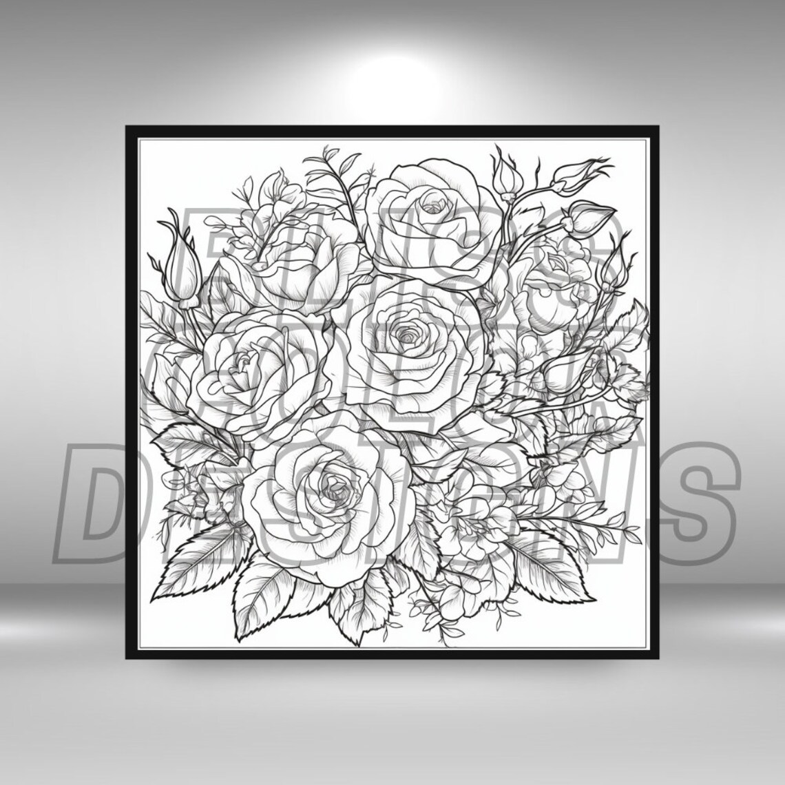 10 Simple Rose Coloring Pages Digital PDF/PNG - Etsy