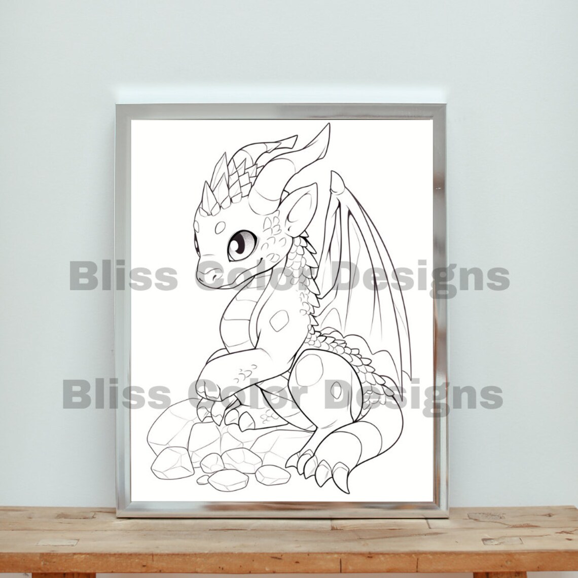 10 Simple Baby Dragon Coloring Pages Digital PDF/PNG - Etsy