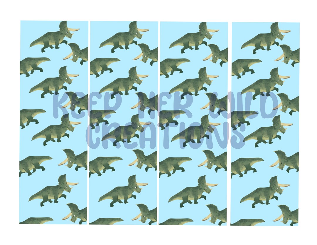 Printable Digital Download Dinosaur Bookmarks - Etsy