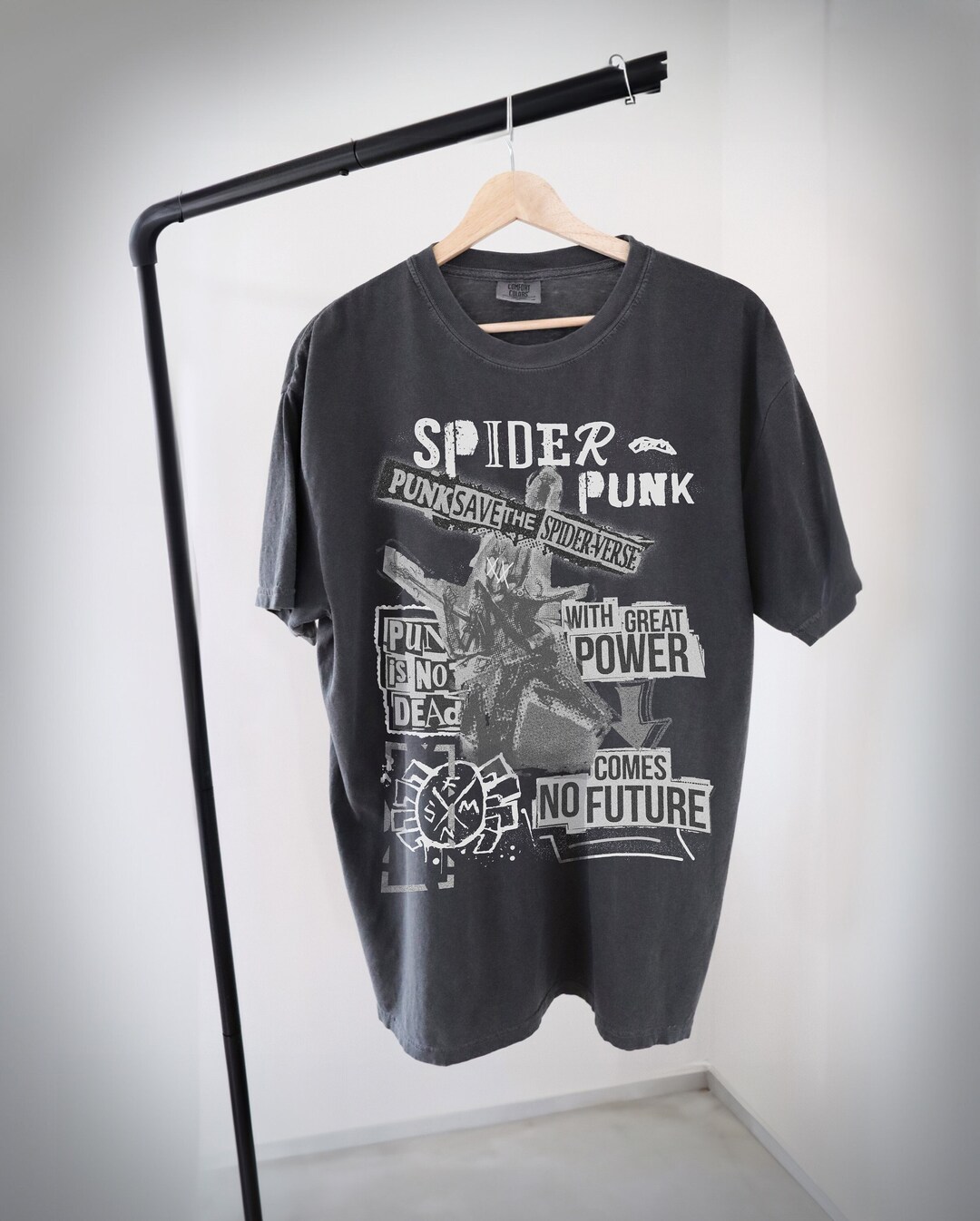 Vintage Styled Spider Punk Shirt, Spiderman Across the Spiderverse ...