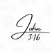 John 3 16 - SVG Files - Bible Scriptures - Digital Files - Religious - Etsy