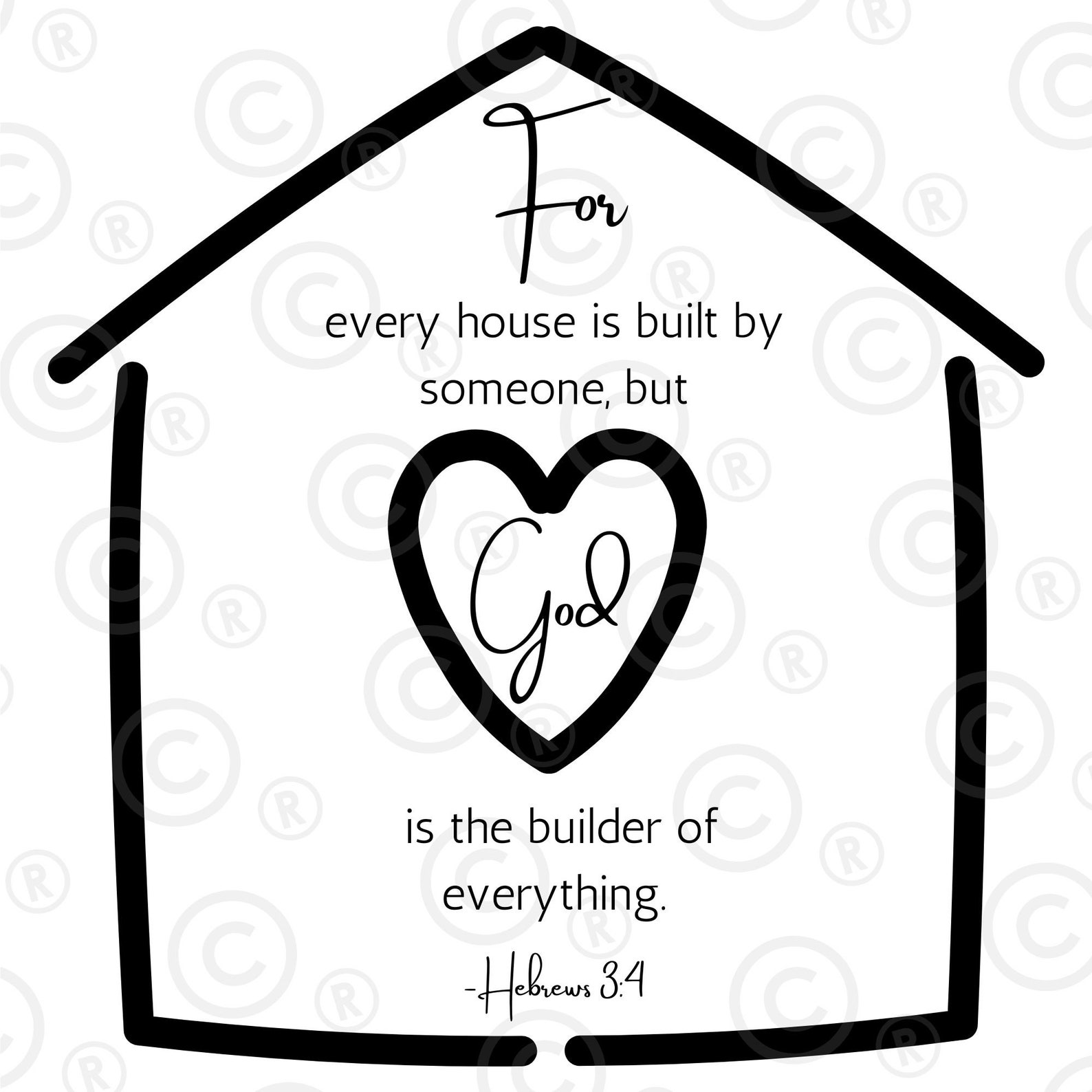 God is the Builder of Everything - Digital File - Scripture Verses ...