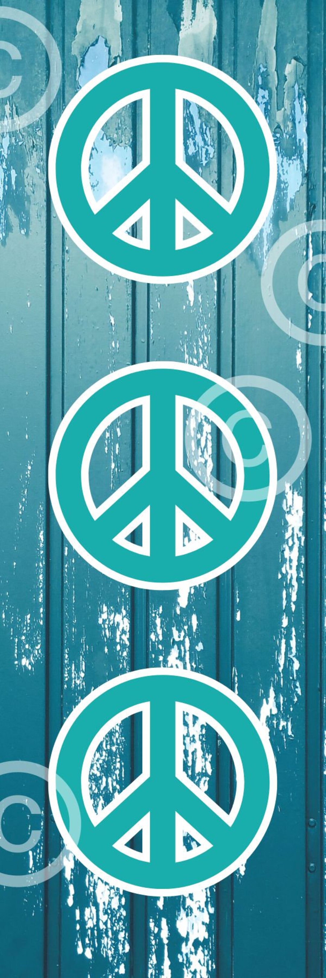 PEACE Bookmark Teal Print and Cut File - Etsy