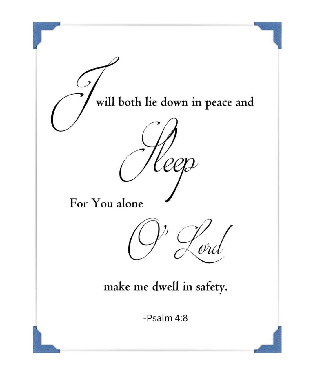 Psalm 4 8 - Digital File - Print File - Cricut Files - Religious Files ...
