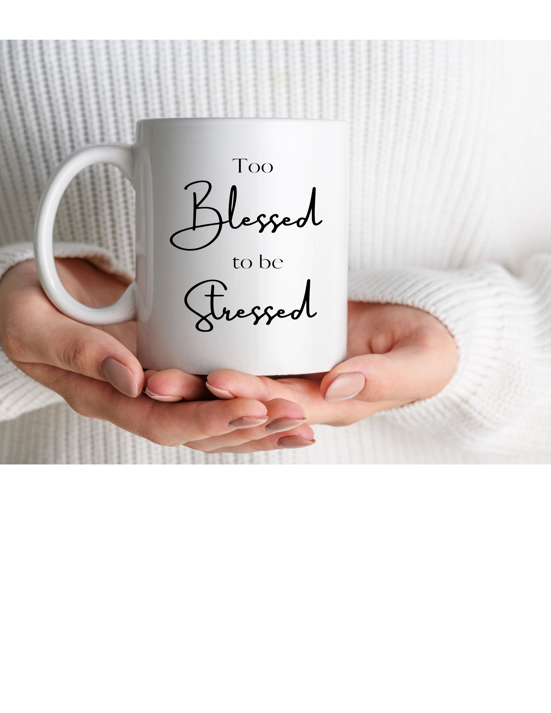 Too Blessed to Be Stressed Digital File: SVG, PNG, PDF - Etsy