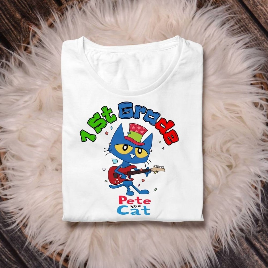 Pete the Cat 1st Grade PNG SVG - Etsy Finland