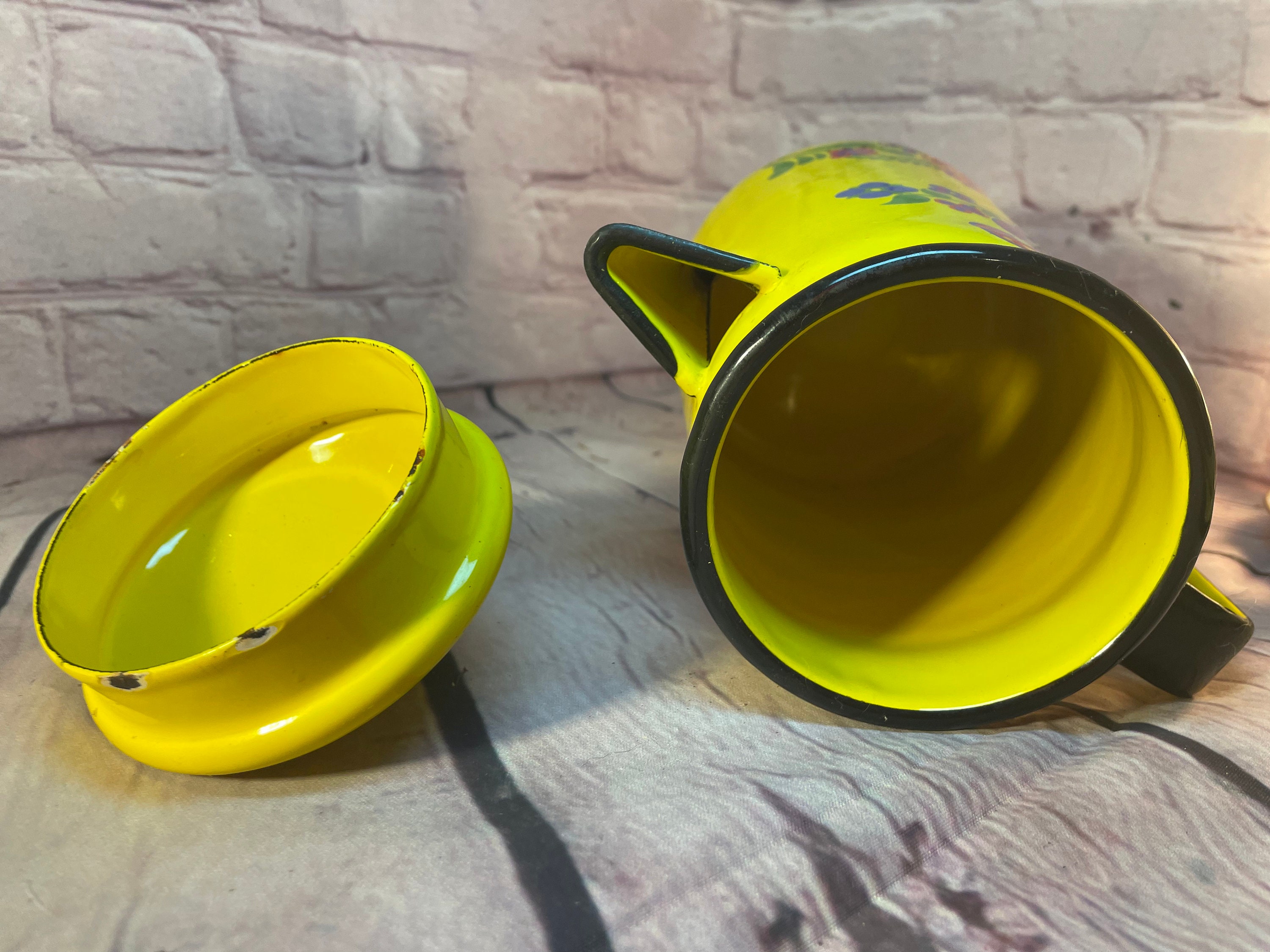 1970s Mexican Yellow Enamel Coffee Percolator - Etsy