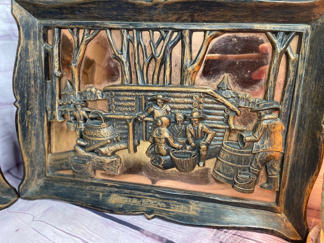 Vintage Cooper Wall Art 3D Coopercraft Guild Maple Sugae Time Retro ...