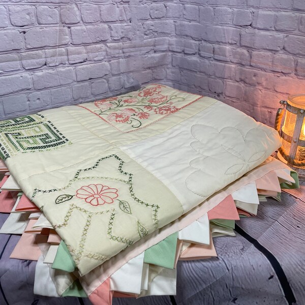 Embroidered Quilt - Etsy