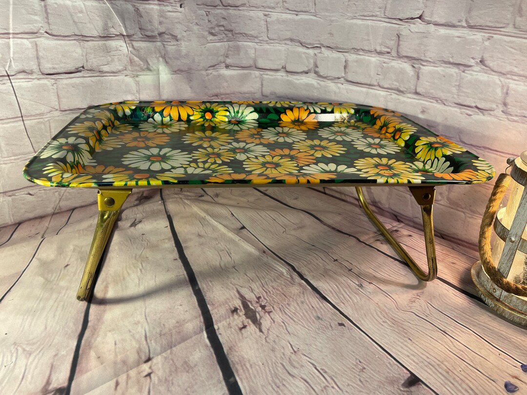 Vintage 60's Marsh Allen Daisy Floral Serving TV Lap Tray - Etsy