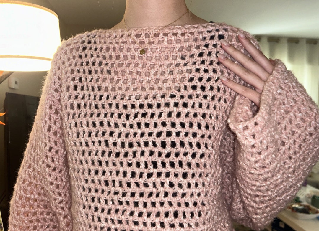 Crochet Mesh Pullover - Etsy