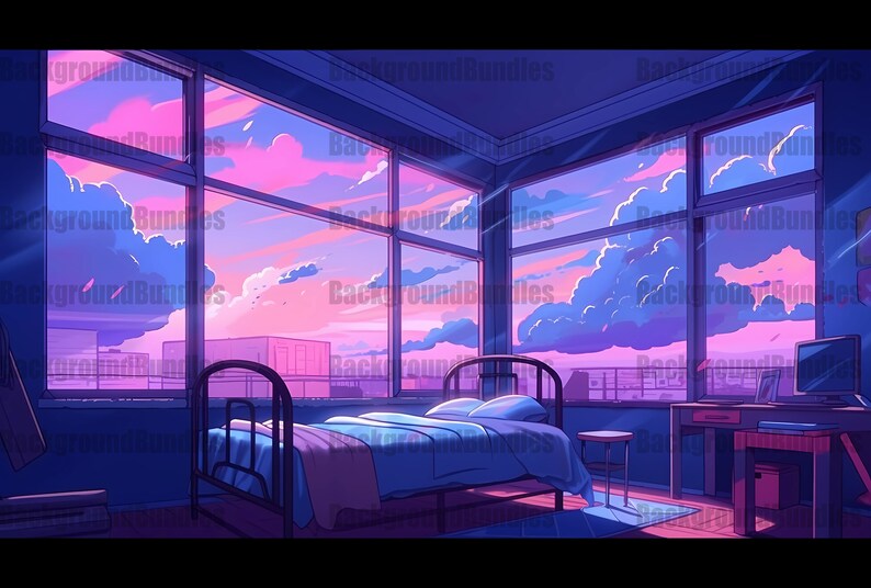 8x Vtuber Backgrounds for Streaming, Lofi Sky Views, Vtuber Background ...