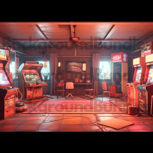 9x Vtuber Backgrounds for Streaming, Retro Arcades, Vtuber Background ...