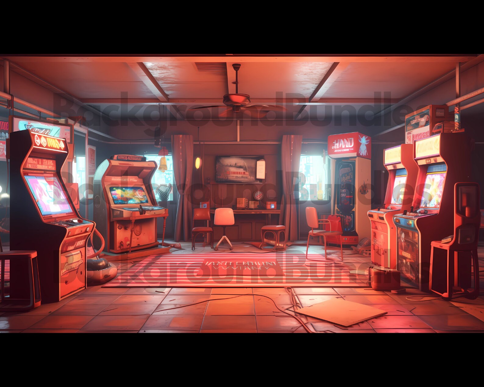 9x Vtuber Backgrounds for Streaming, Retro Arcades, Vtuber Background ...