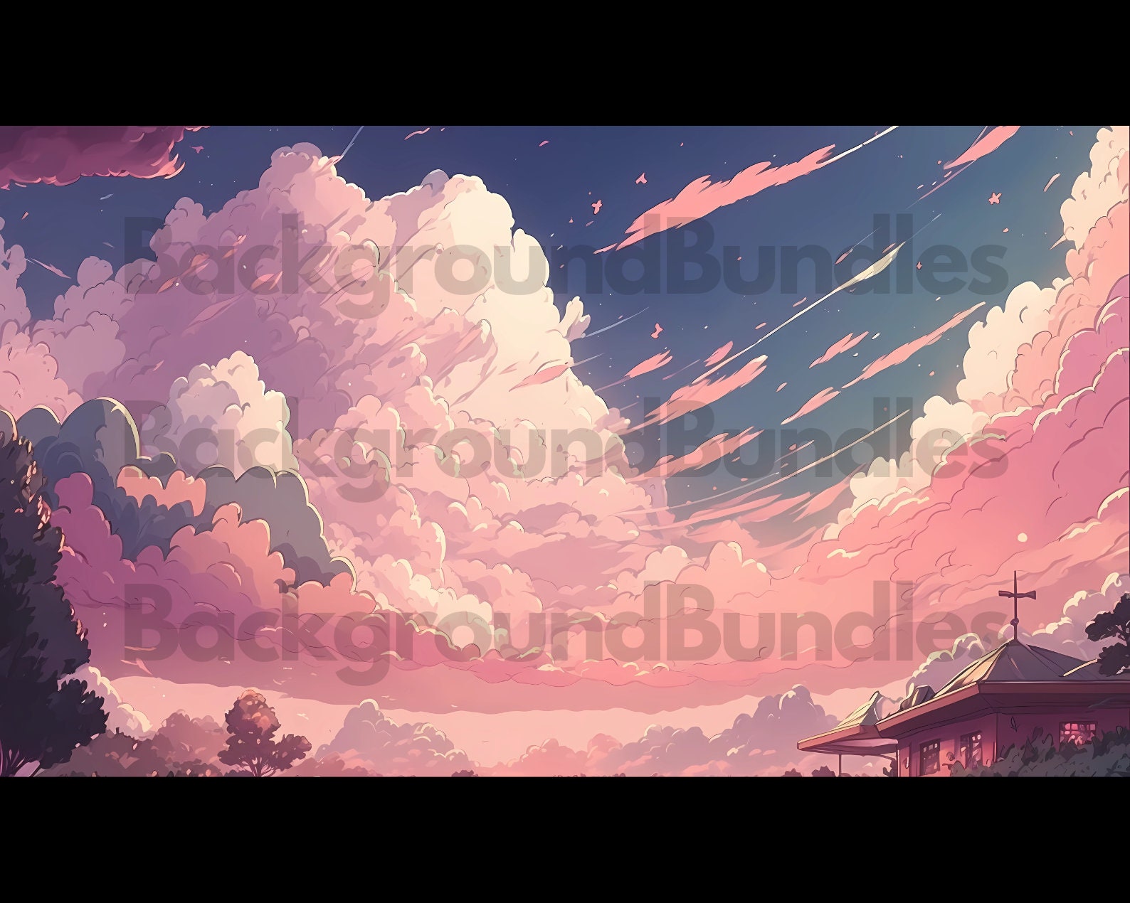 8x Vtuber Backgrounds for Streaming Lofi Pink Sky Vtuber - Etsy