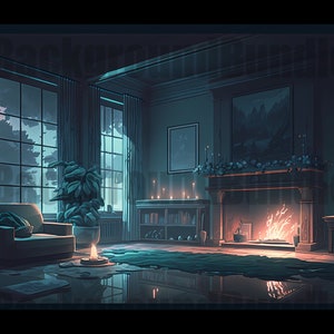 8x Vtuber Backgrounds for Streaming, Fire and Water, Vtuber Background ...