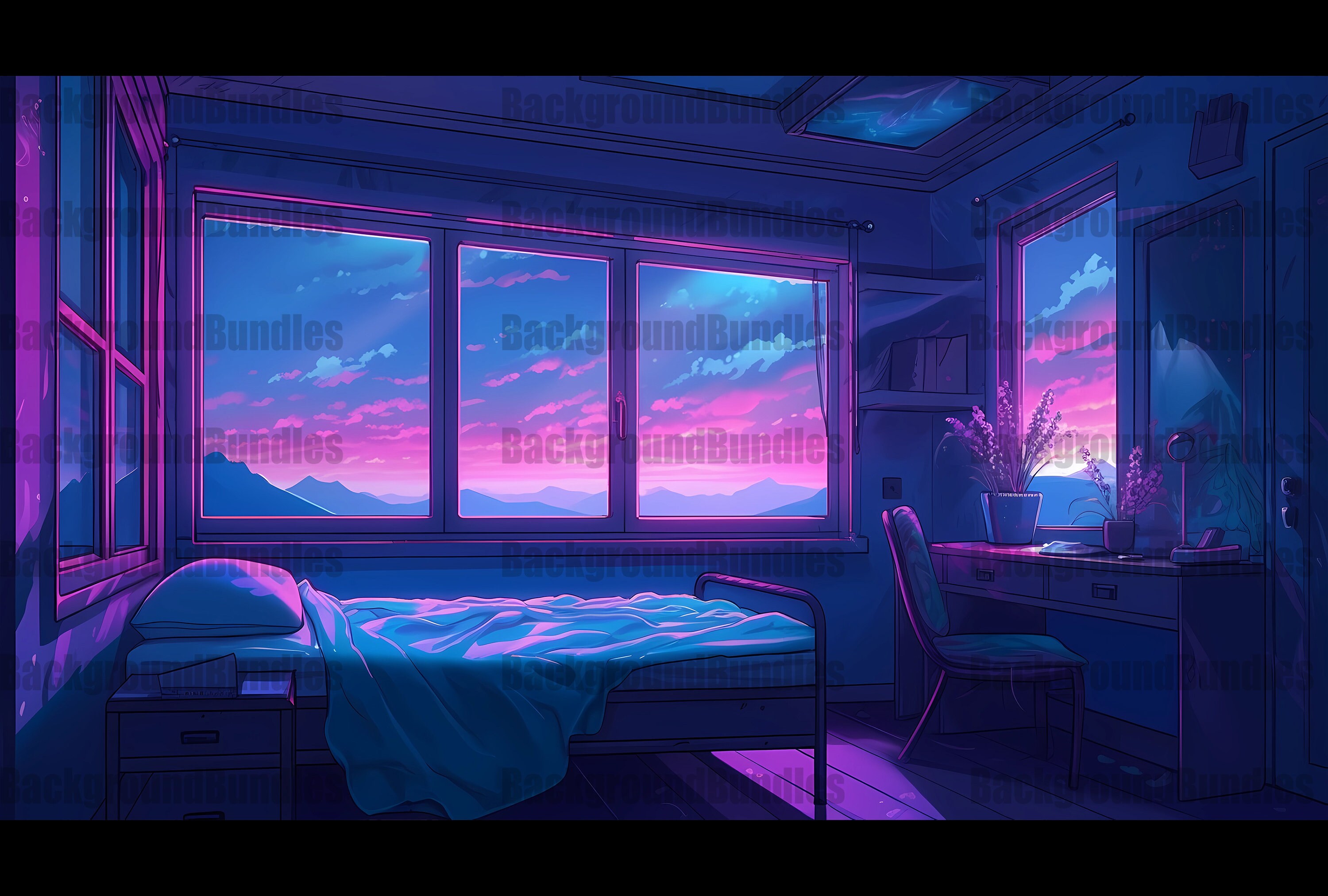 8x Vtuber Backgrounds for Streaming, Lofi Sky Views, Vtuber Background ...