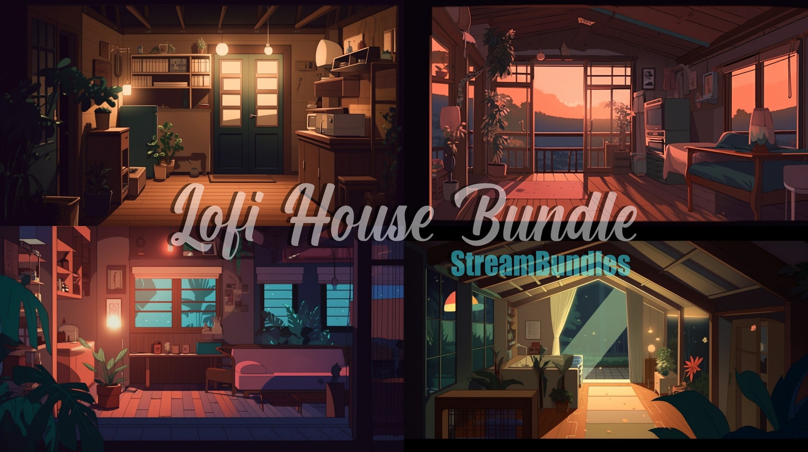8x Vtuber Backgrounds for Streaming, Lofi House Vtuber Background ...