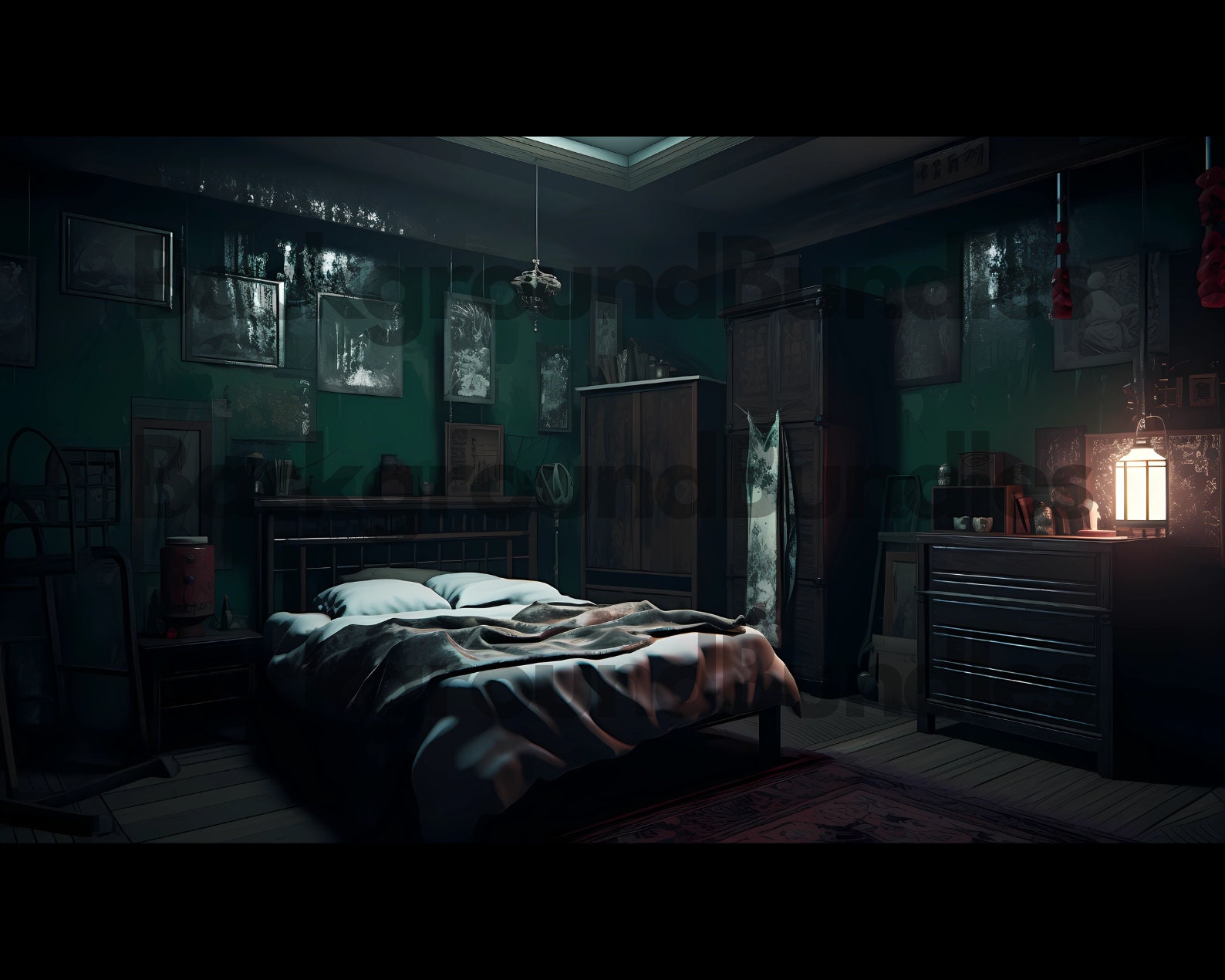 8x Vtuber Backgrounds for Streaming, Gothic Bedrooms, Vtuber Background ...