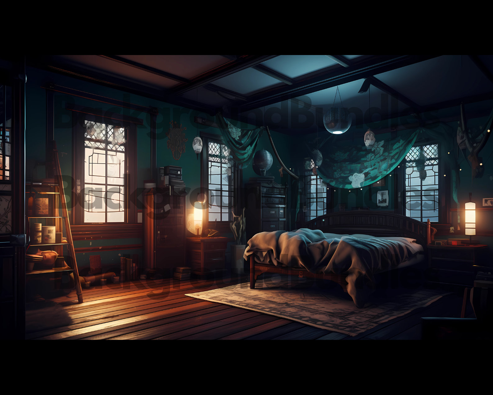 8x Vtuber Backgrounds for Streaming, Gothic Bedrooms, Vtuber Background ...