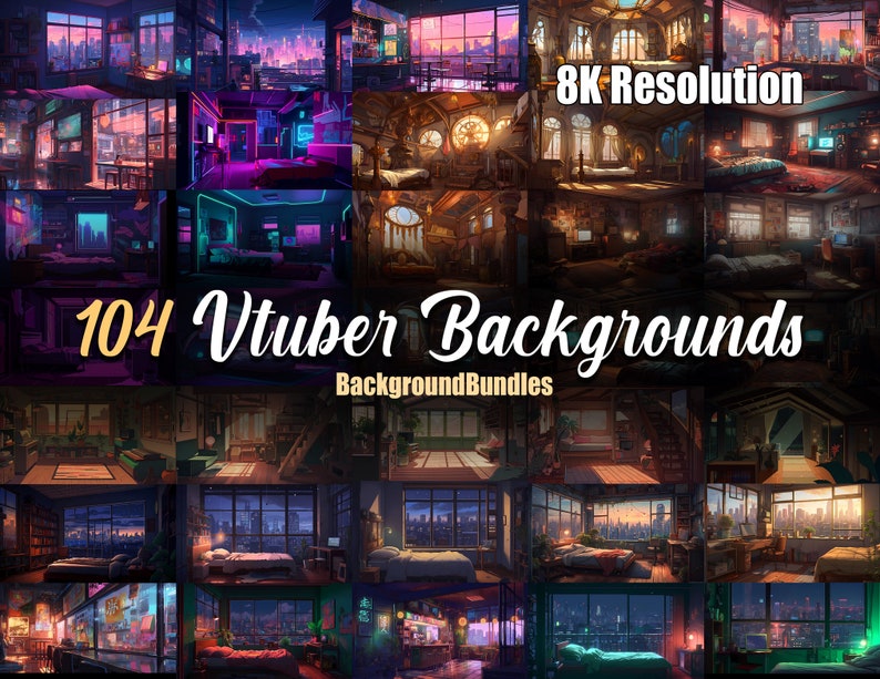 104 Vtuber Backgrounds Vtuber Rooms Stream Background - Etsy Finland