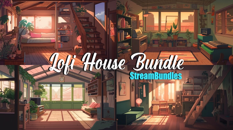 8x Vtuber Backgrounds for Streaming, Lofi House Vtuber Background ...