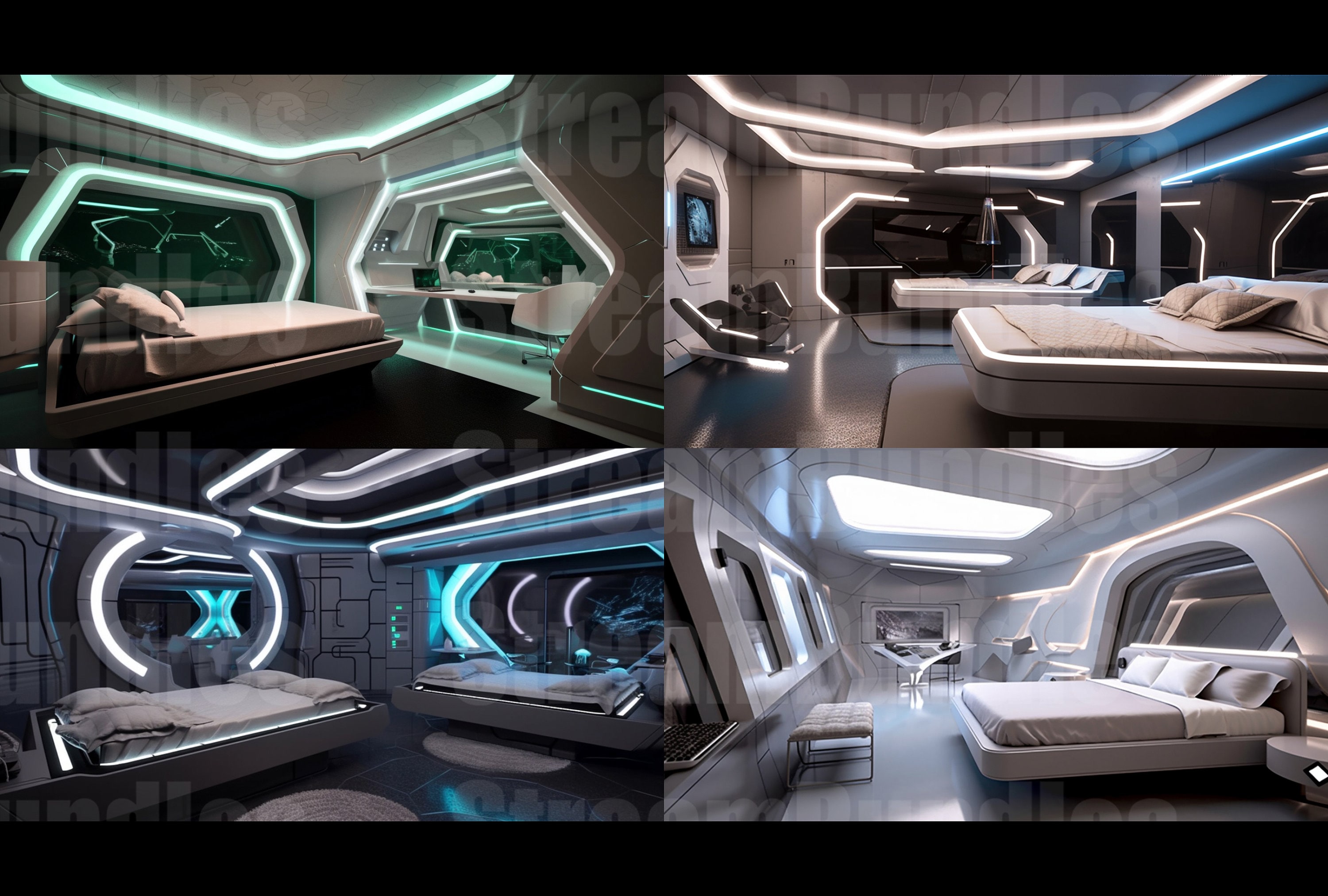 8x Vtuber Backgrounds for Streaming, Cyberprep Rooms, Vtuber Background ...