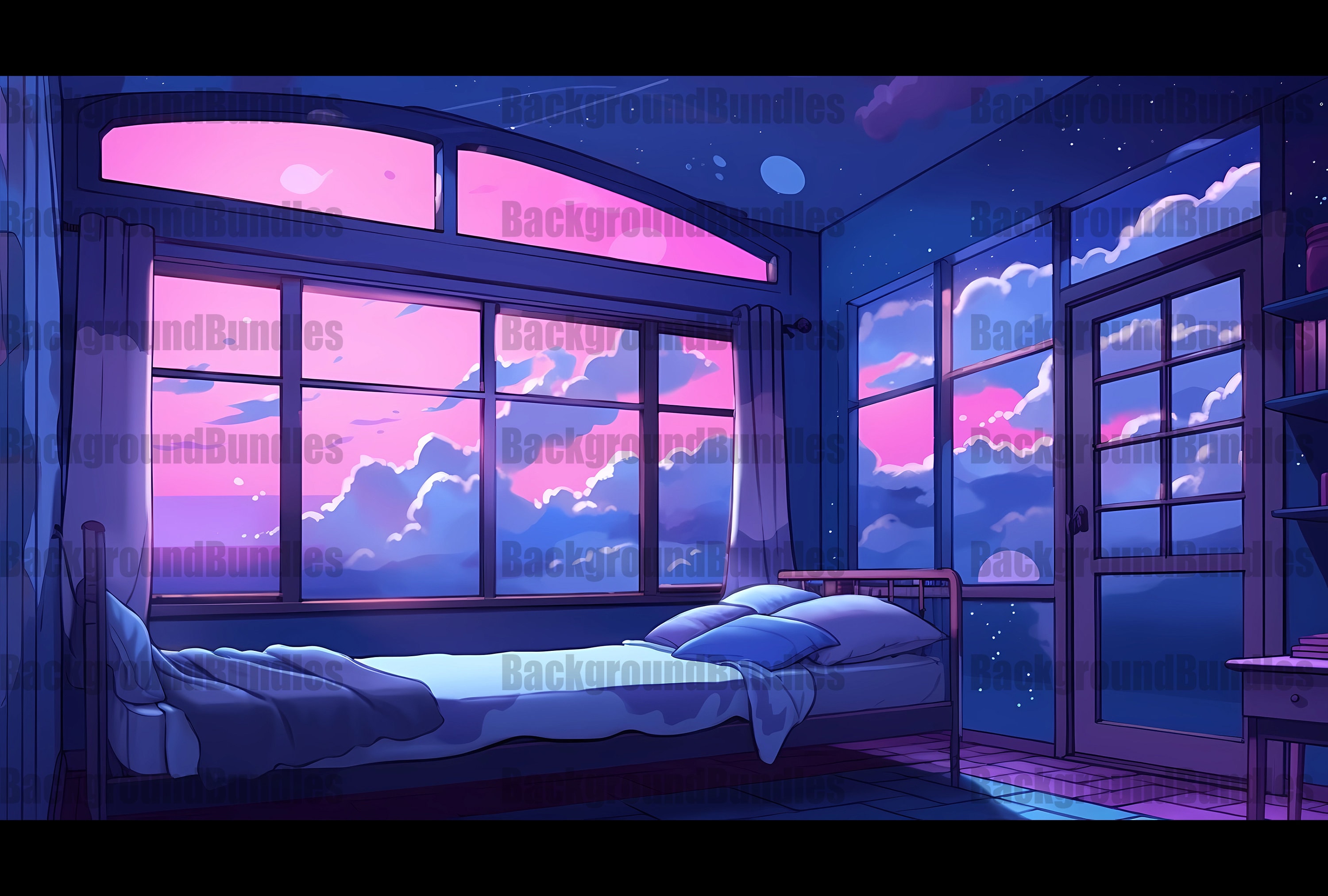 8x Vtuber Backgrounds for Streaming, Lofi Sky Views, Vtuber Background ...