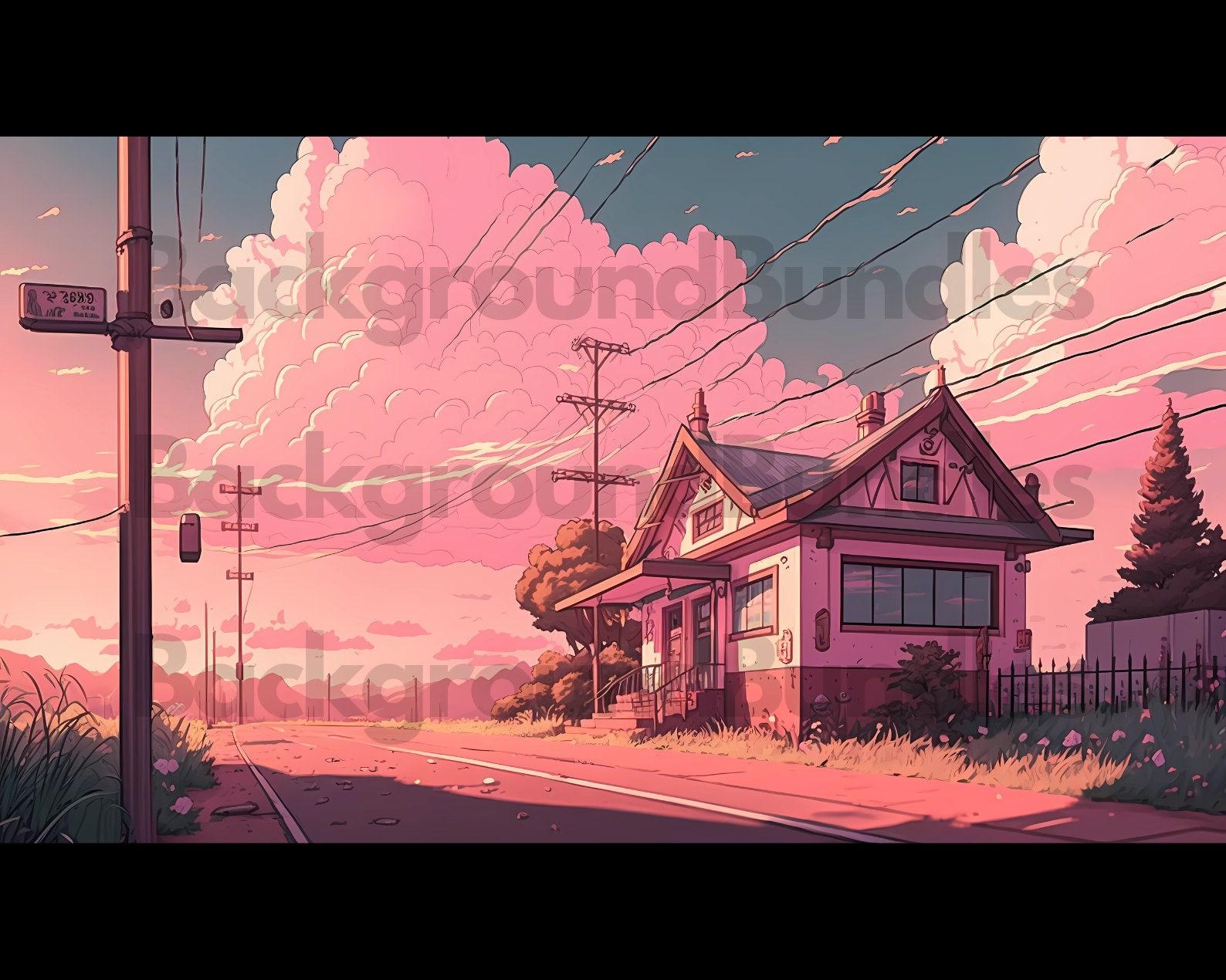 8x Vtuber Backgrounds for Streaming Lofi Pink Sky Vtuber - Etsy