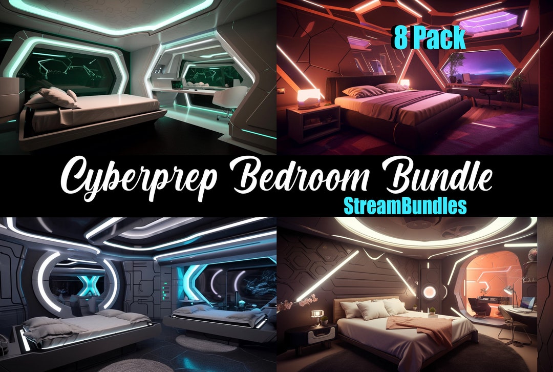 8x Vtuber Backgrounds for Streaming, Cyberprep Rooms, Vtuber Background ...