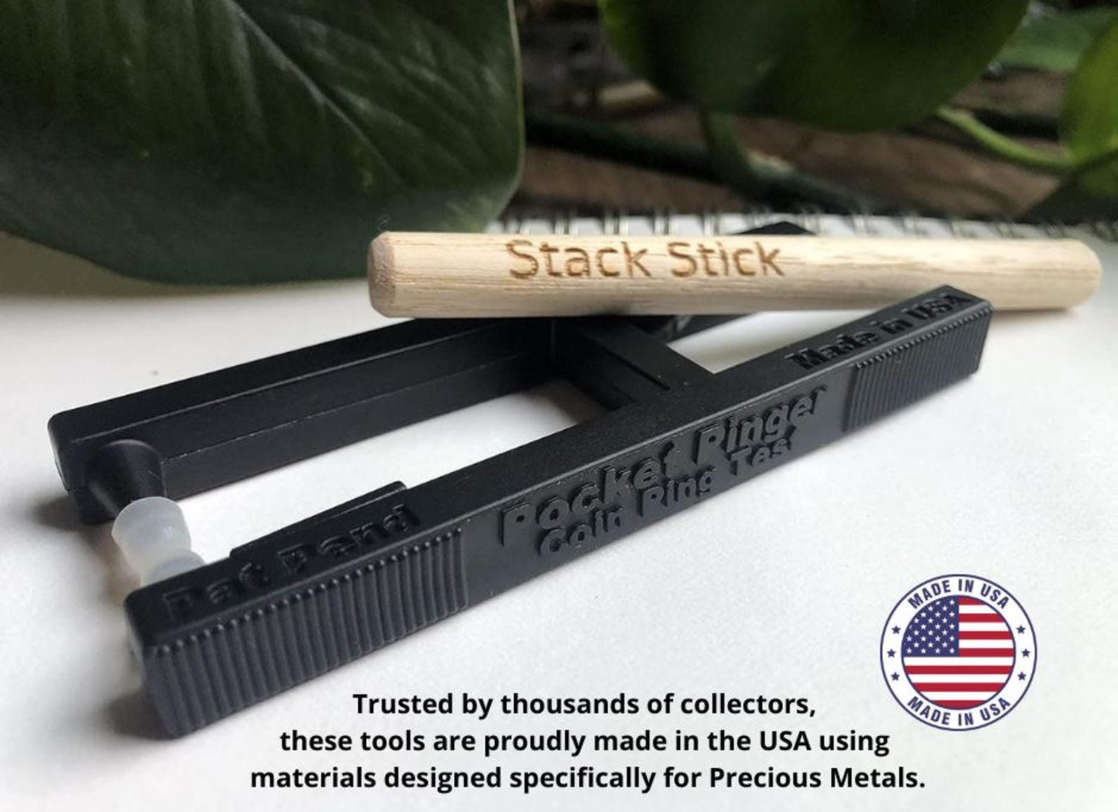 Pocket Pinger W/ Stack Stick - Coin Ping Test - Silver Gold Coin Tester ...