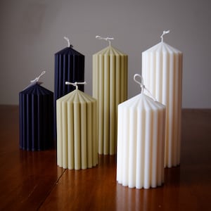 Pillar Candle Set, Contemporary Home Decor, Candle Gift Set ...