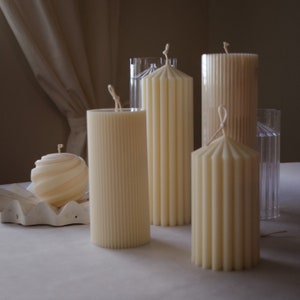 Pillar Candle Set, Contemporary Home Decor, Candle Gift Set ...
