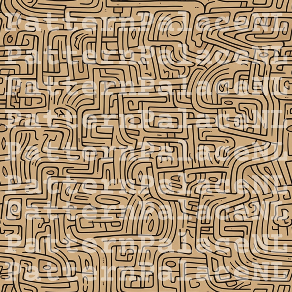 Seamless Pattern - Maze - Etsy