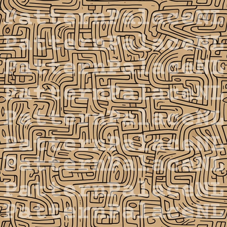 Seamless Pattern - Maze - Etsy