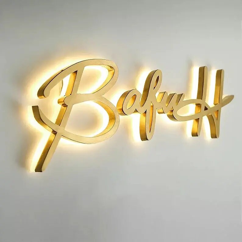 3D Backlit Letters Illuminated Sign Custom Channel Letter Backlit LED ...