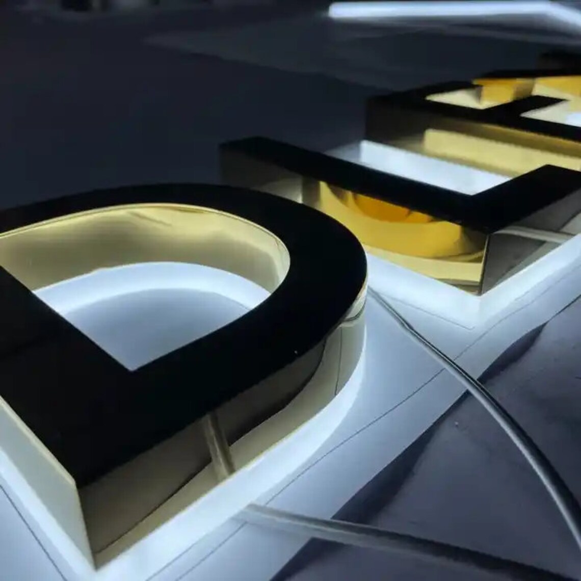 3D Backlit Letters Illuminated Sign Custom Channel Letter Backlit LED ...
