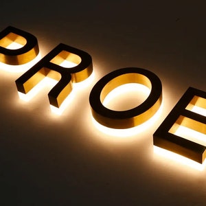 3D Backlit Letters Illuminated Sign Custom Channel Letter - Etsy