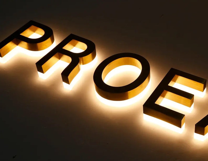 3D Backlit Letters Illuminated Sign Custom Channel Letter - Etsy