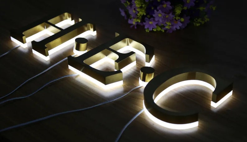 3D Backlit Letters Illuminated Sign Custom Channel Letter - Etsy