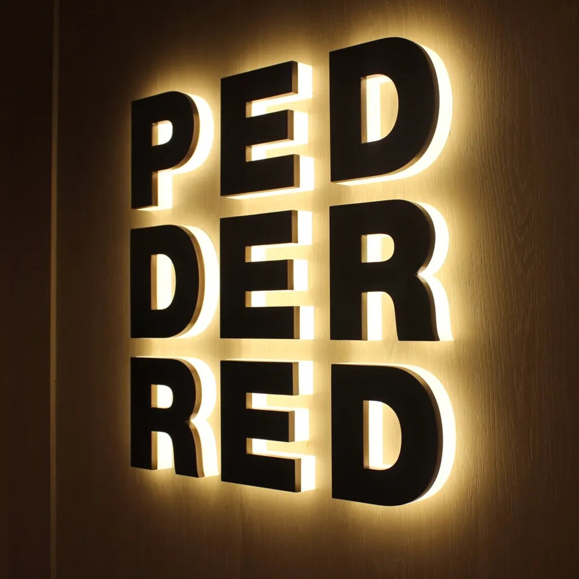 3D Backlit Letters Illuminated Sign Custom Channel Letter Backlit LED ...