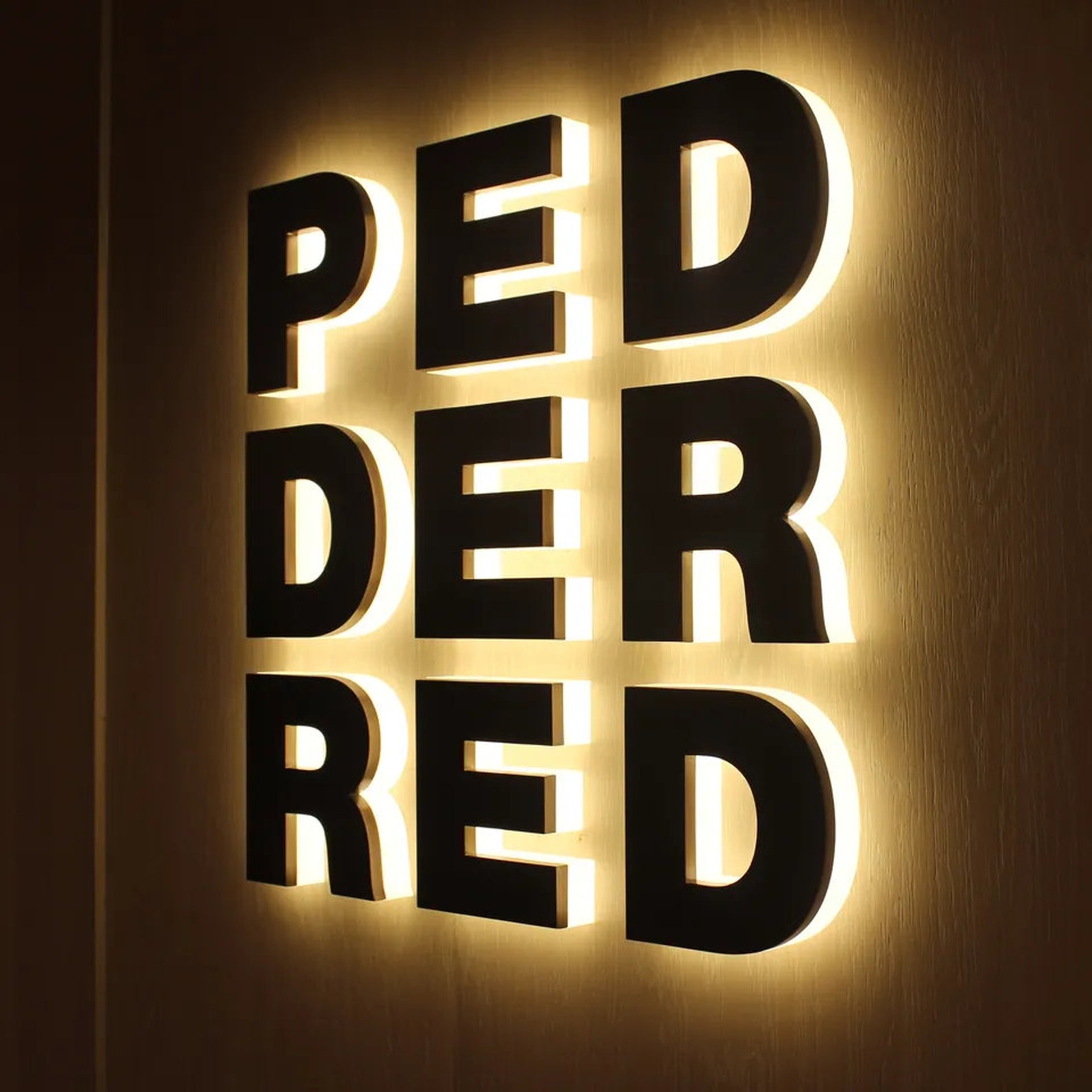 3D Backlit Letters Illuminated Sign Custom Channel Letter Backlit LED ...