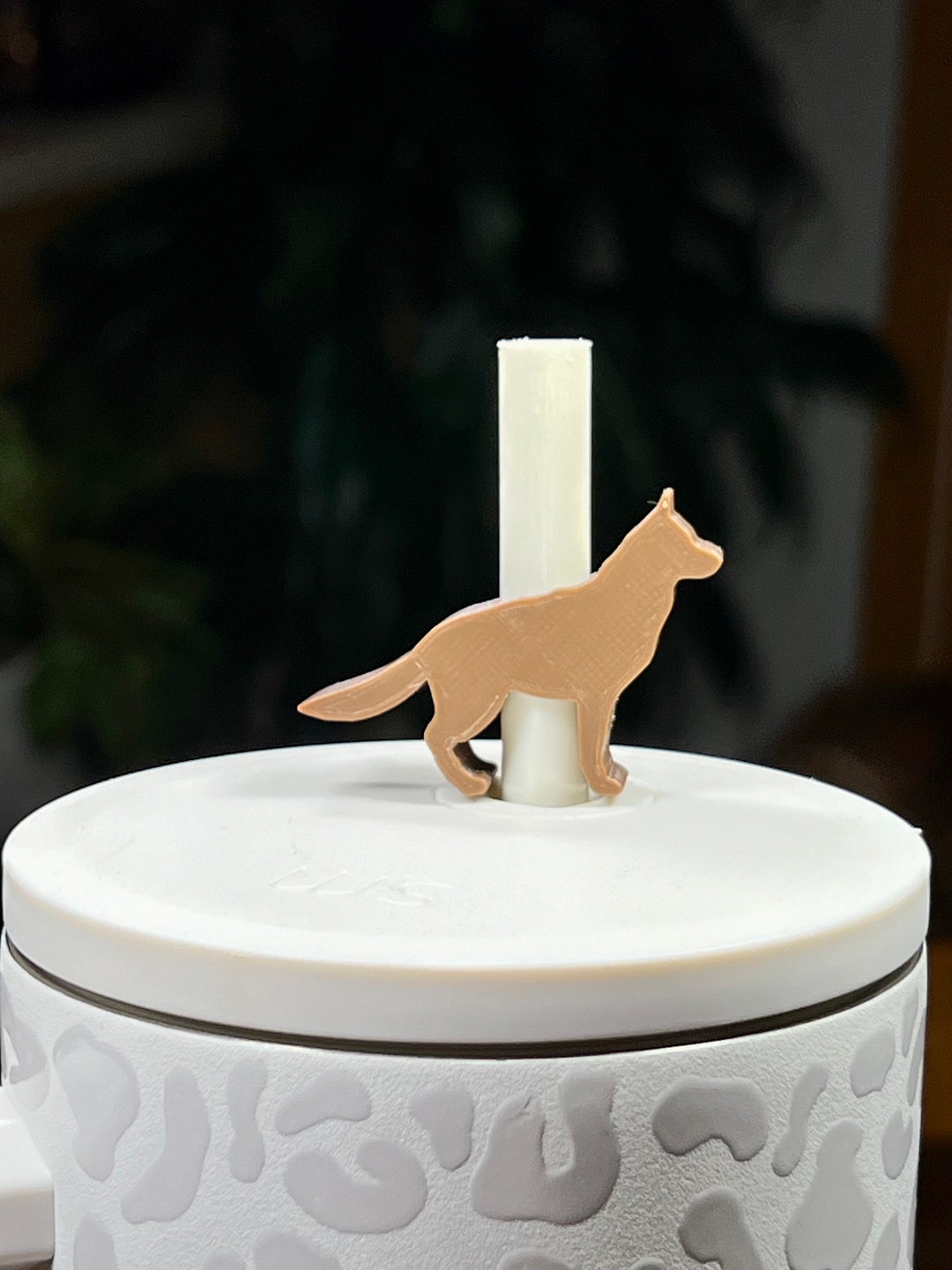 German Shepherd Straw Topper - Simple Modern Straw - Etsy