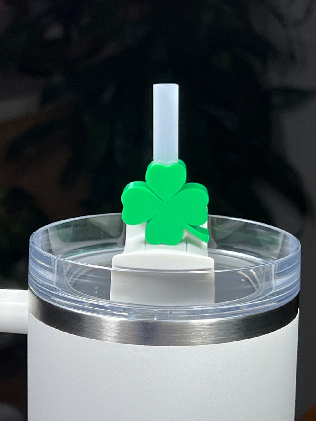 4 Leaf Clover or Shamrock Straw Topper - Stanley Straw - Etsy
