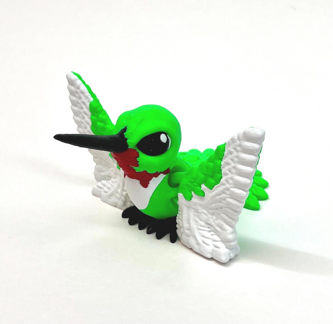 Articulated Hummingbird Toy - 3D Printed Bird Figurine - Nature Lover ...