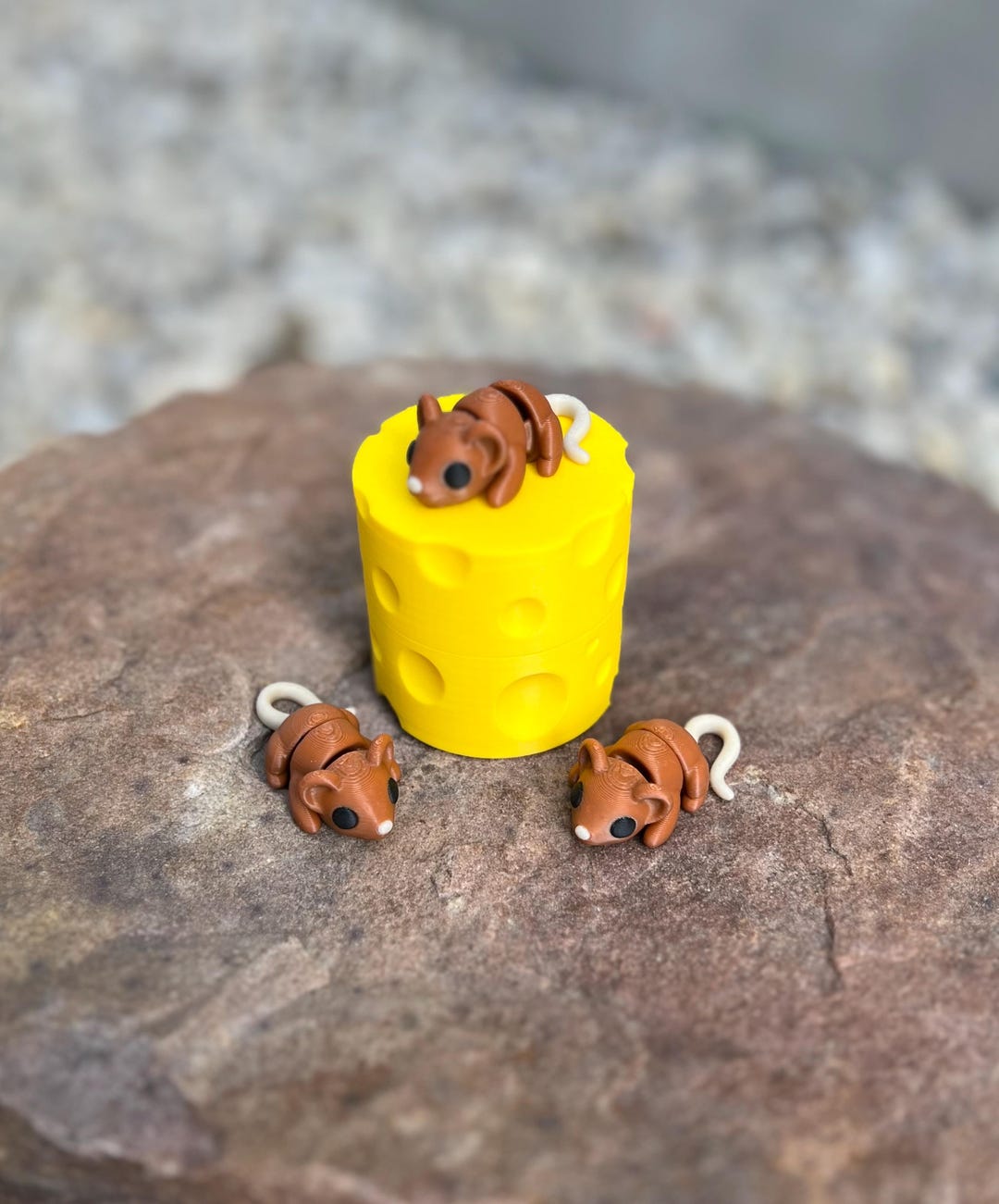 Mouse 3-pack With Large Cheese Container | Zou3d | Articulated Sensory ...